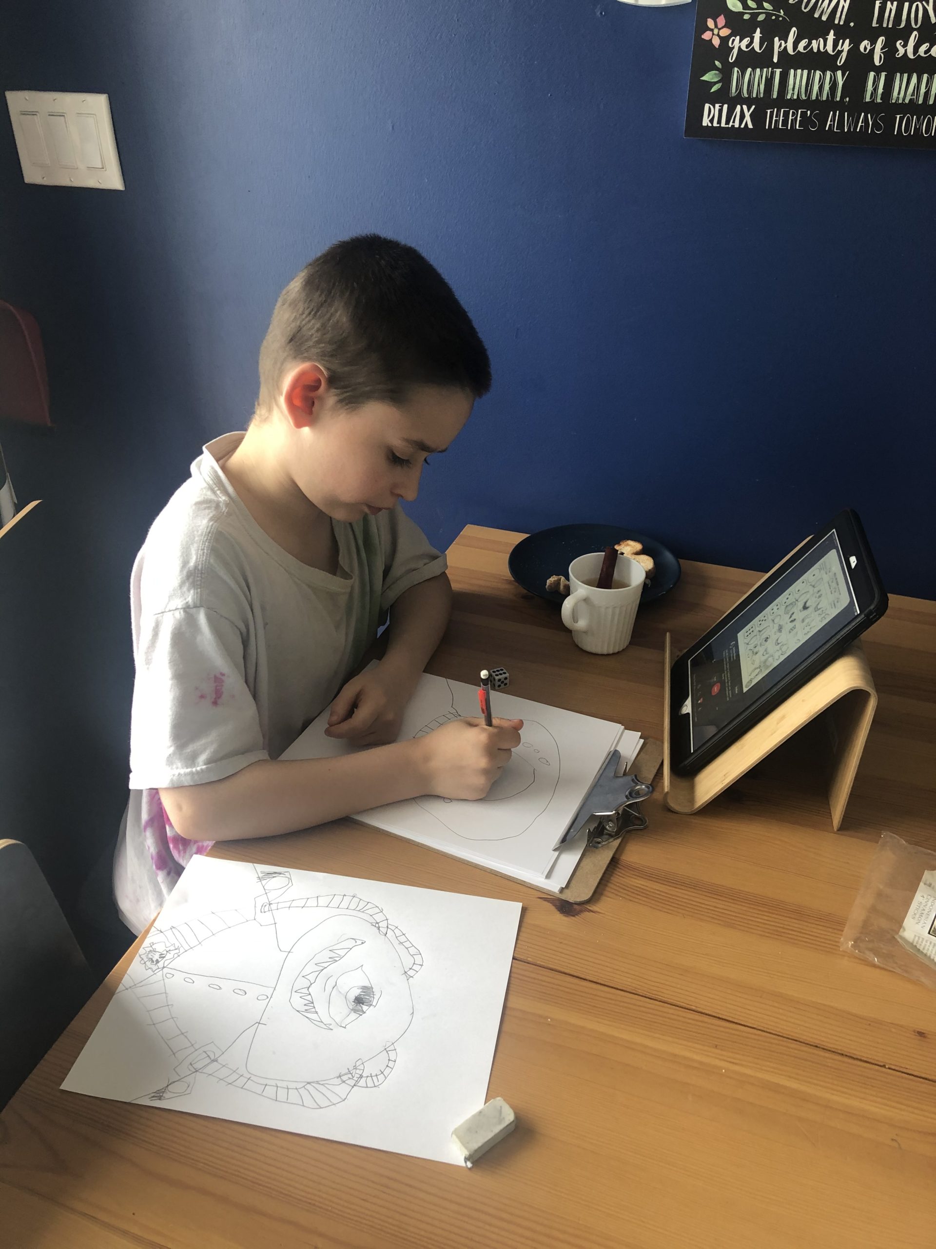 What We're Up To: Homeschool. Drawing. Relaxing. • Babbling Panda